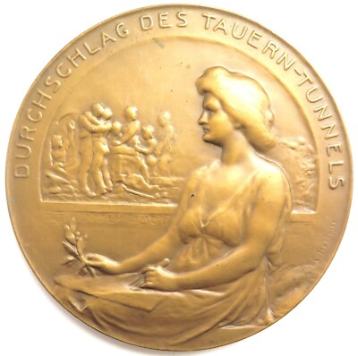 [R2413] Médaille 1907, Poinçon De Tauerntunnels, Sign. Hellmer | eBay