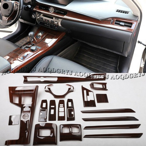 For Lexus ES350 300H 2013-2018 wood grain Full Set interior Decor Trim ...