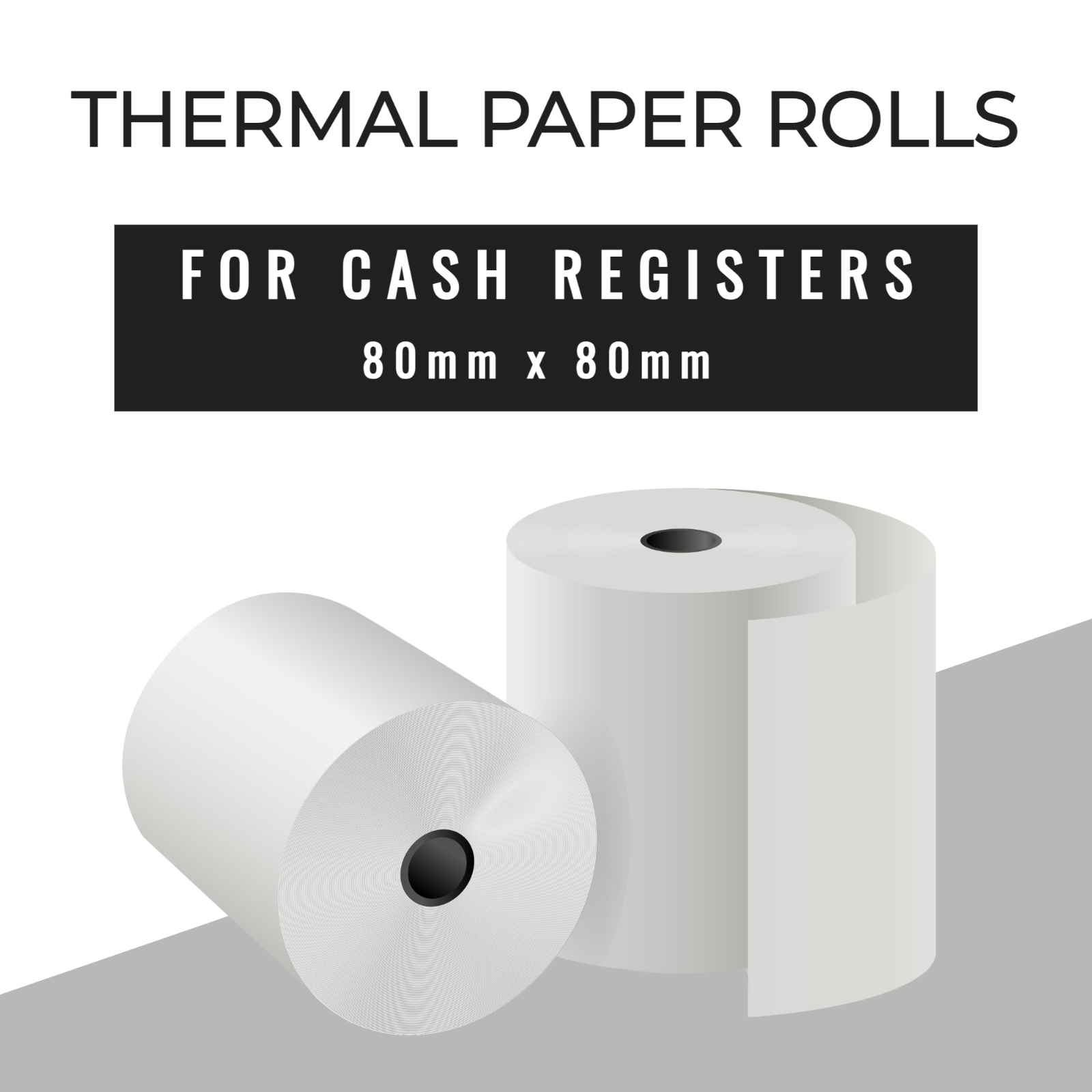 Receipt Rolls 80x80mm EFTPOS Thermal Paper POS Cash Register 65gsm ...