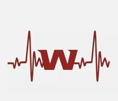 Washington Commanders Heartbeat Vinyl Decal Window Truck Sticker Laptop ...