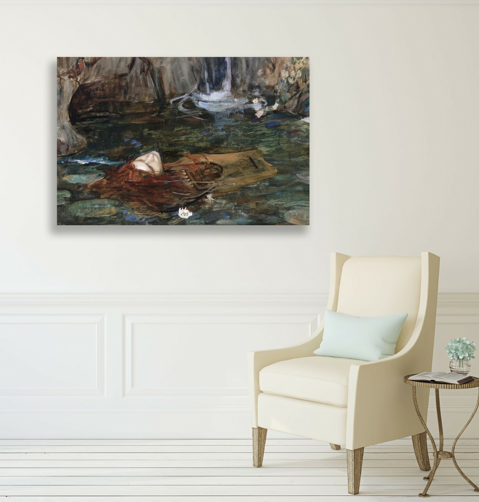 CANVAS WALL ART ARTWORK FRAMED PRINT John William Waterhouse Nymphs ...