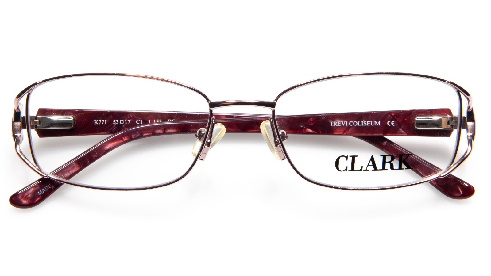 NEW CLARK TREVI COLISEUM K771 C1 DC ROSE EYEGLASSES FRAME 53-17-135 ...