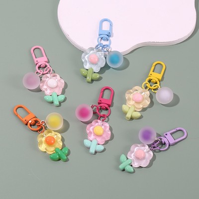 Creative Flower Themed Keychain Perfect Addition to Personal ...