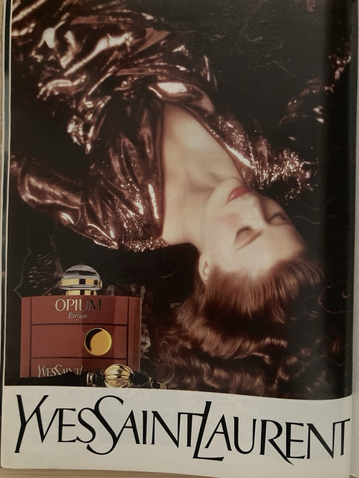 YSL OPIUM PARFUM 1980s MAGAZINE COMMERCIAL AD ADVERTISEMENT VINTAGE ...