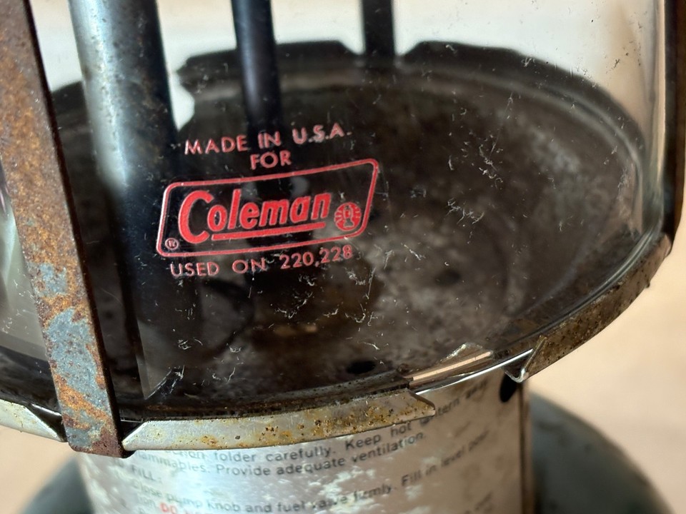 Vintage Big Hat 228H Double Mantle Coleman Lantern USA PARTS OR REPAIR ...
