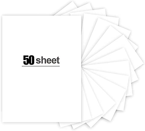 50 Sheets White Cardstock 8.5"x11" 250gsm Heavy Craft Paper Stationery ...