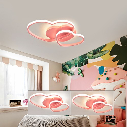 Modern Hanging Ceiling Lamp Romantic Heart Shape Chandelier Girls Room ...
