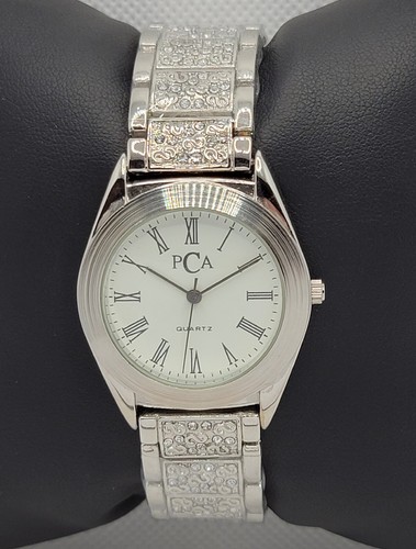 Mens Pier Carlo D’Alessio Designer Collection PCA Silver Tone Iced Band ...