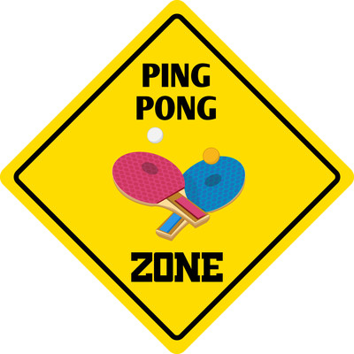 *Aluminum* Ping Pong Zone Funny Metal Novelty Sign 12"x12" | eBay