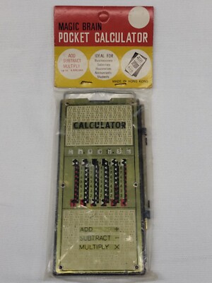 Vintage 1960's Magic Brain Pocket Calculator W/Stylus, Made in Hong ...