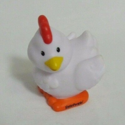 New! Fisher Price Little People Farm White Hen Chicken Rooster Nativity ...