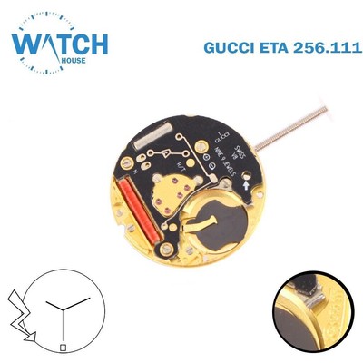 ETA 256.111 (Gucci Finish) Swiss Movement, White Date Disk at 6, Height ...