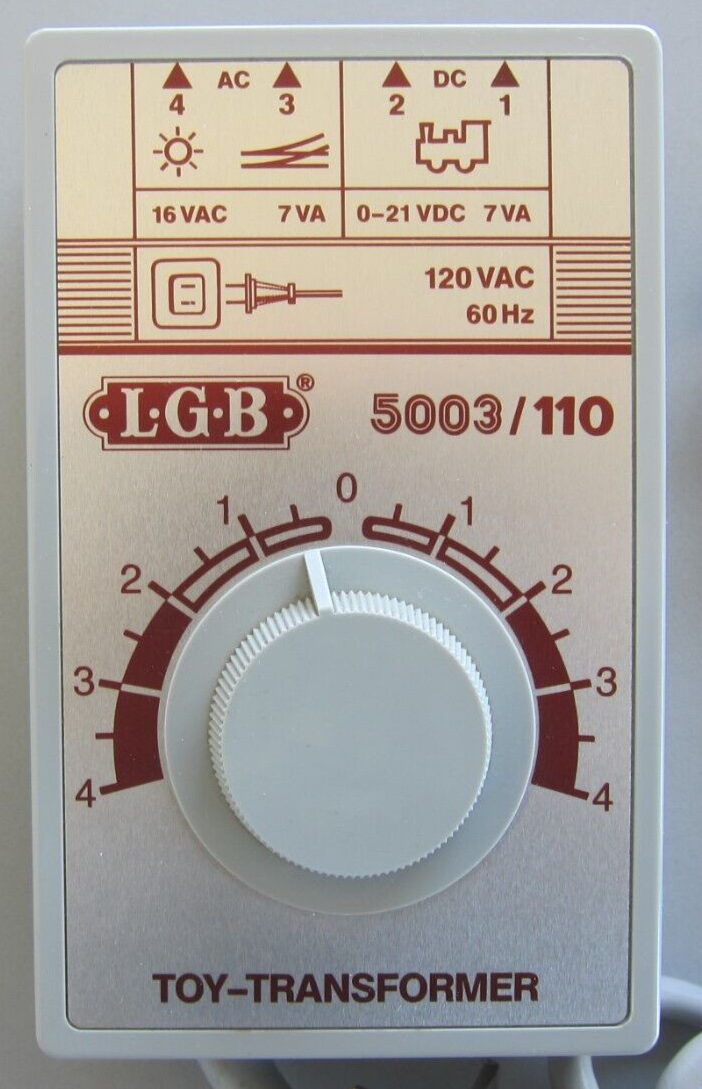 LGB 5003/110 Hobby Transformer 21v DC 16v AV Output Train Power G Gauge ...