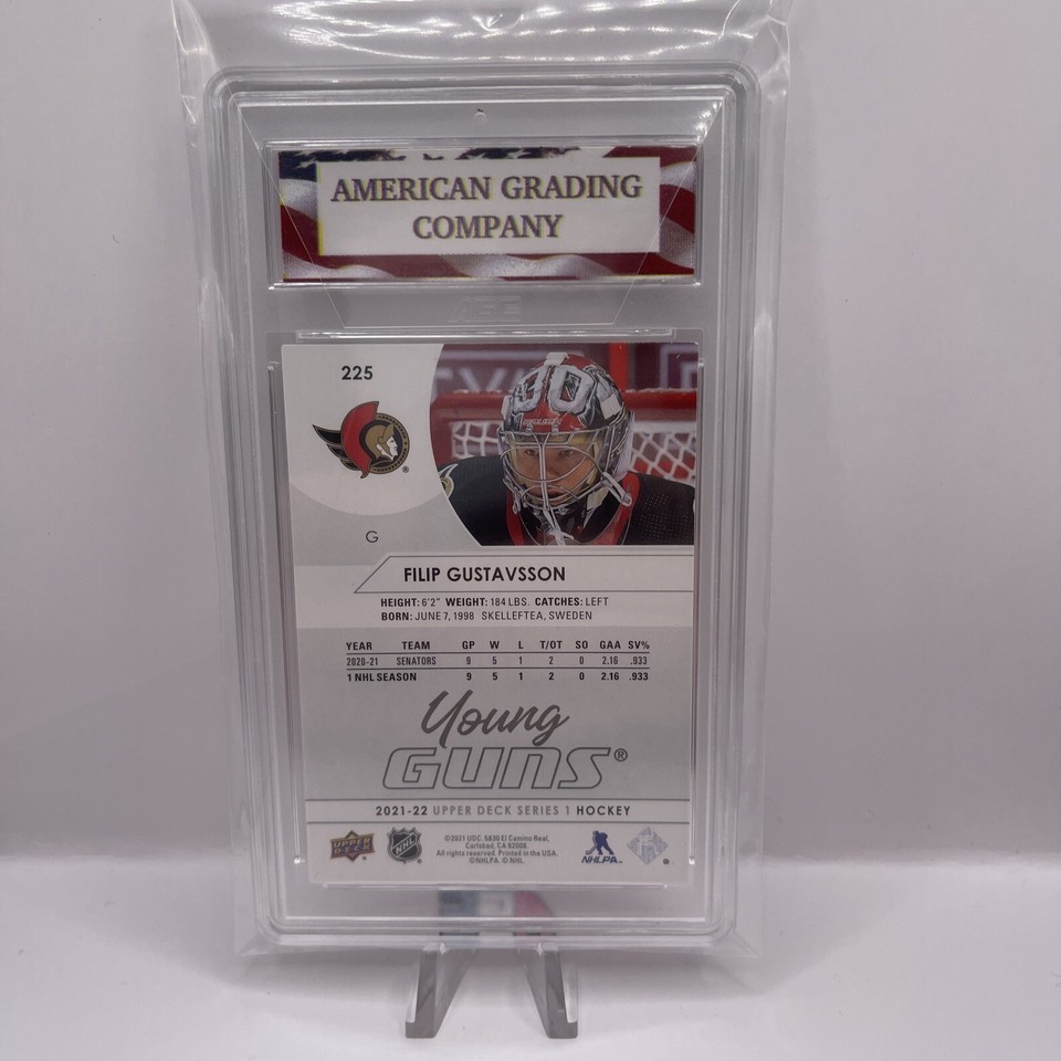 2021 Upper Deck Filip Gustavsson Young Guns AGC 10 Gem Mint | eBay