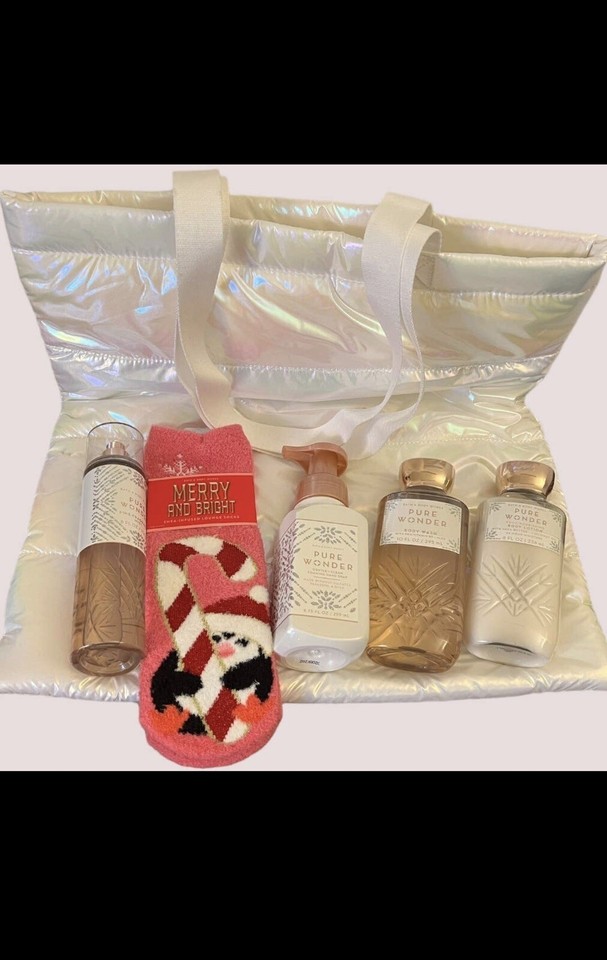 BATH & BODY WORKS Tote Bag 7 Piece Gift Set Pure Wonder Black Friday 2023 NWT | eBay