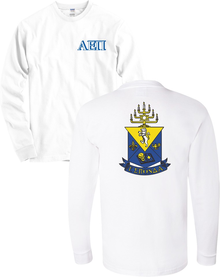Alpha Epsilon Pi Fraternity Crest Long Sleeve Shirt AEPI Coat of Arms ...