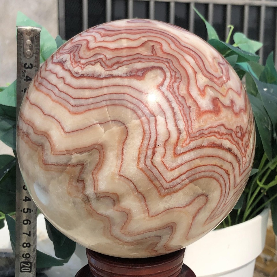 10.4lb Natural Rhodochrosite Pink Striated Patterned Quartz Crystal ...