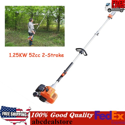 52CC 2 Stroke Chainsaw Pole Saw Pruner Pruning Saw Gas Powered Tree ...