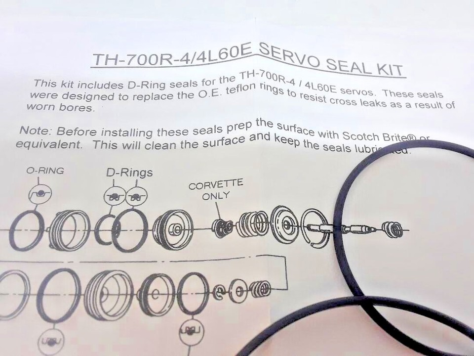 . 4l60e 700r4 Sealing Rings Servo O-rings D- Rings Servo Rings D Rings ...