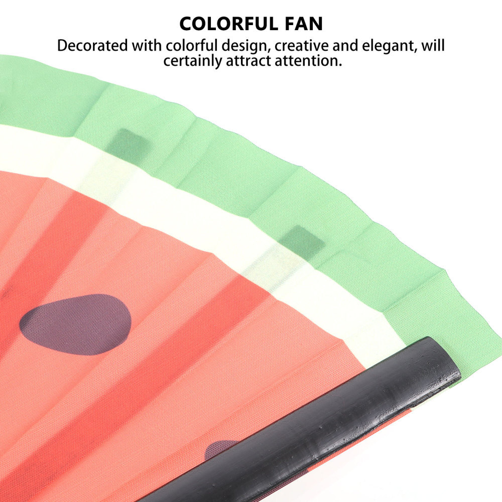 Japanese Style Watermelon Print Handheld Folding Fan - Assorted Colors ...