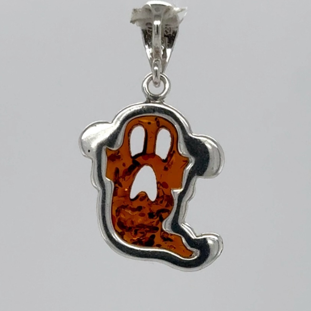 Cognac / Brown BALTIC AMBER Banshee Halloween Pendant 925 STERLING ...