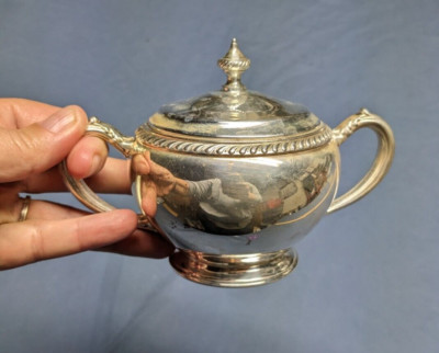 Antique Silverplate Sugar Bowl with Lid Fiesta by Oneida Limited | eBay