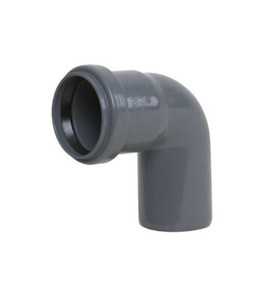 Grey Push Fit Conversion Bend 50mm / 90 Degree / Waste Pipe Elbow | eBay