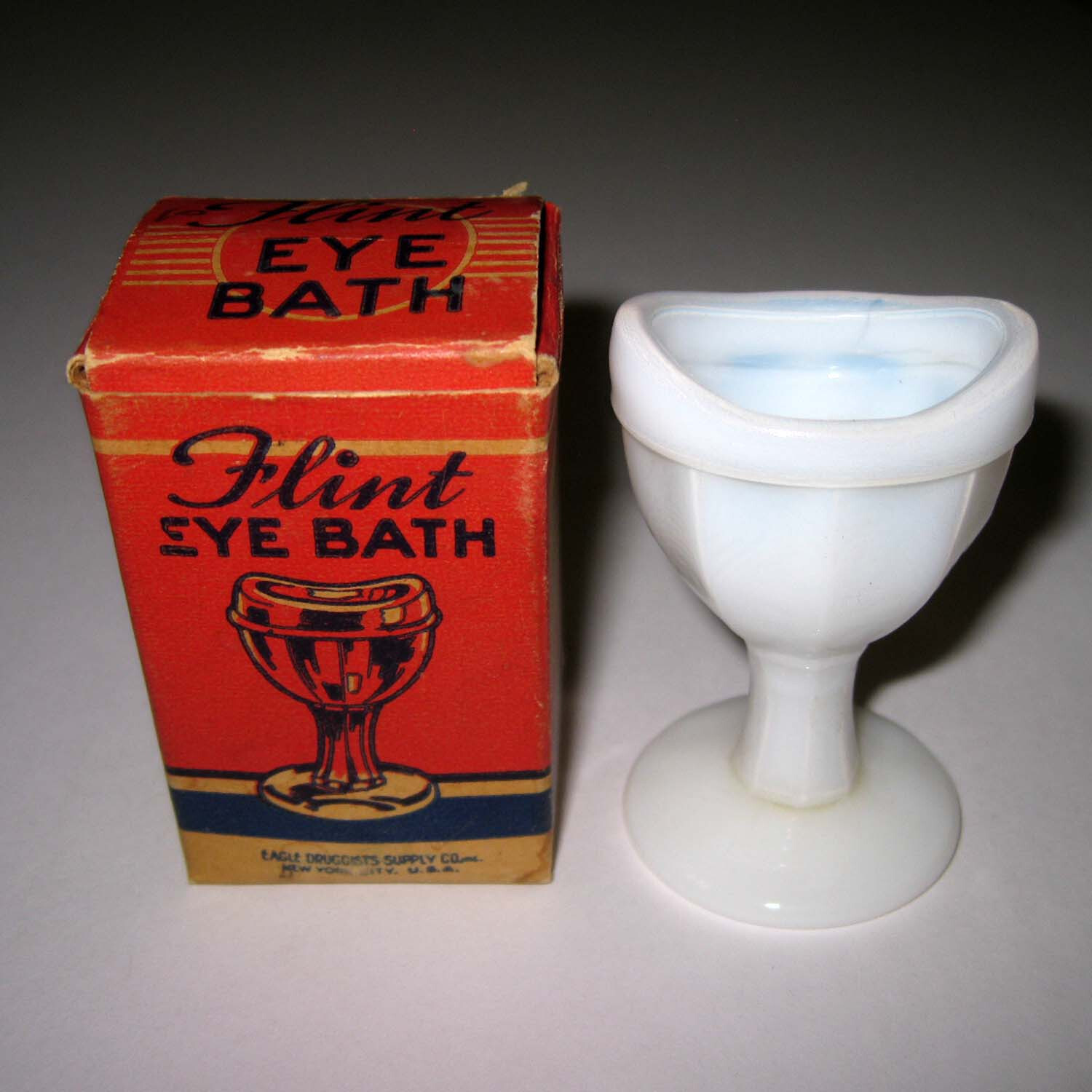 FLINT ® EYE BATH - Eagle ® Druggists Supply - Rare MILK WHITE Version ...