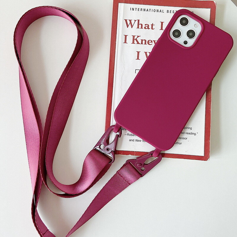 Crossbody Lanyard Case For iPhone 17 16 15 Pro Max 14 13 12 Silicone ...