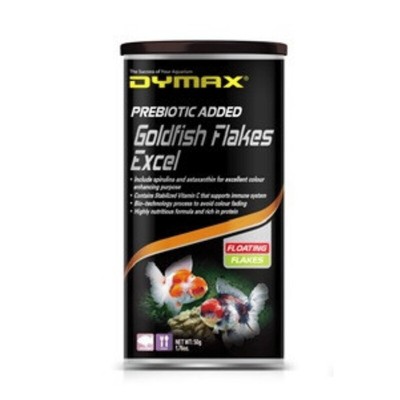 Dymax Goldfish Flakes Excel 50g - Floating Fish Food Flake with ...