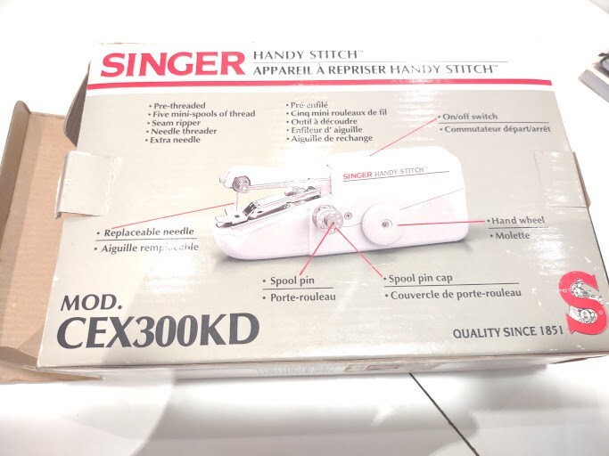 SINGER Handy Stitch Handheld Sewing Machine Model CEX300K In Box ...