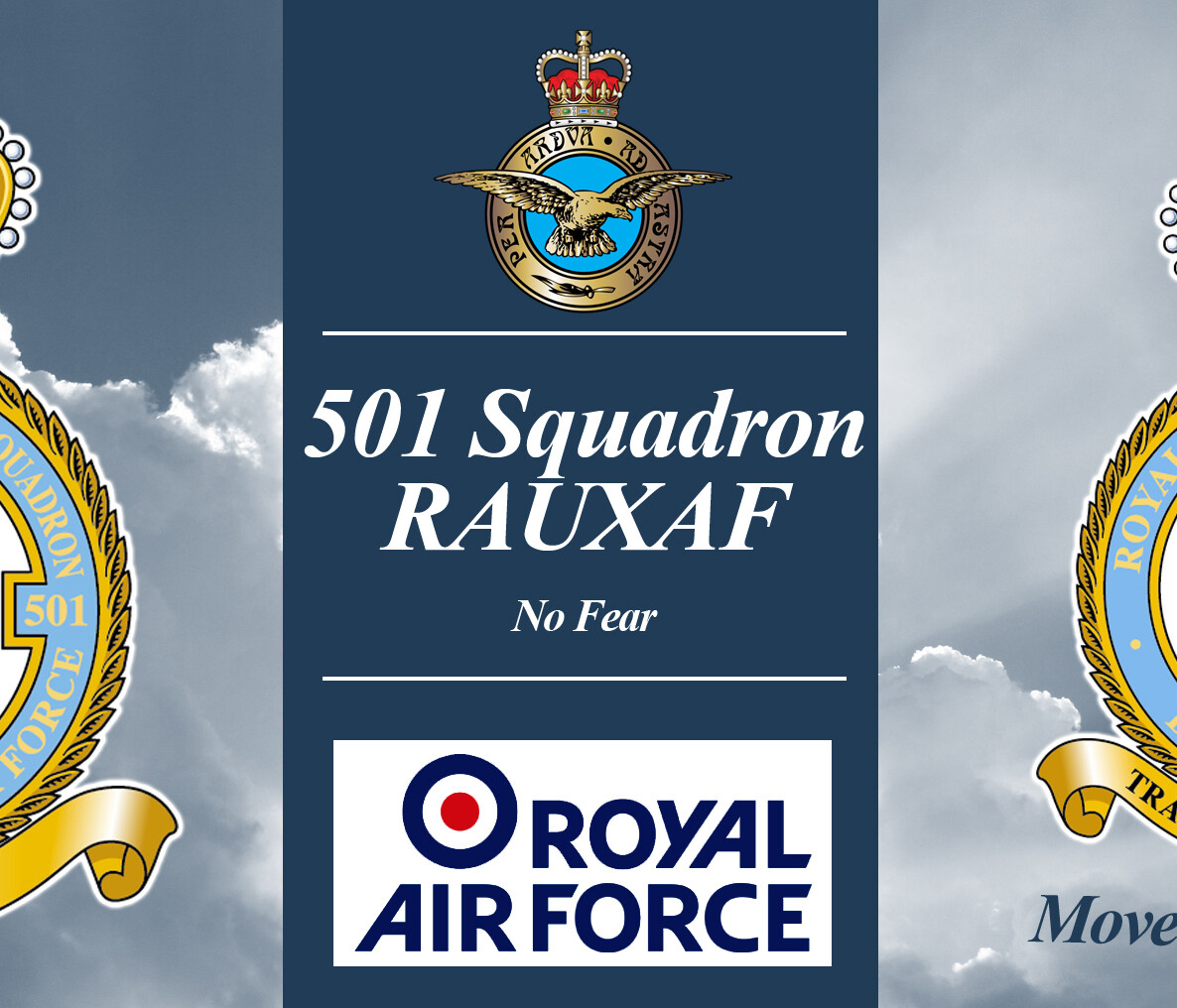 RAF 501 Squadron RAUXAF Tea Mug, Crest Motto, Brize Norton Base Royal ...