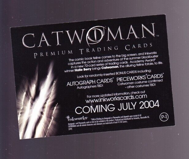CATWOMAN, 2004 INKWORKS PROMO CARD #P1 HALLE BERRY | eBay