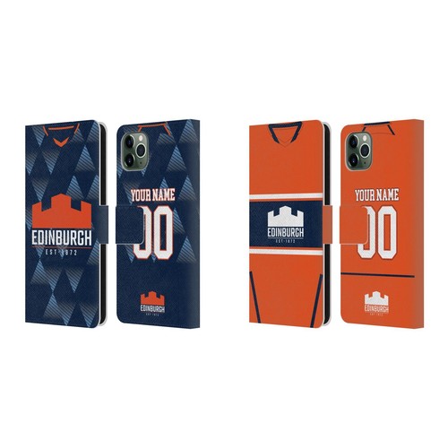 CUSTOM EDINBURGH RUGBY 2022/23 KIT LEATHER BOOK CASE FOR APPLE iPHONE ...
