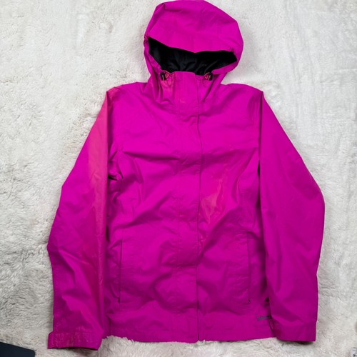 Marmot Precip Rain Jacket Hood Zip Fuschia Pink Women's Size Medium | eBay