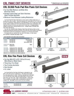 CRL DL950A Push Bar Panic Exit Device | eBay