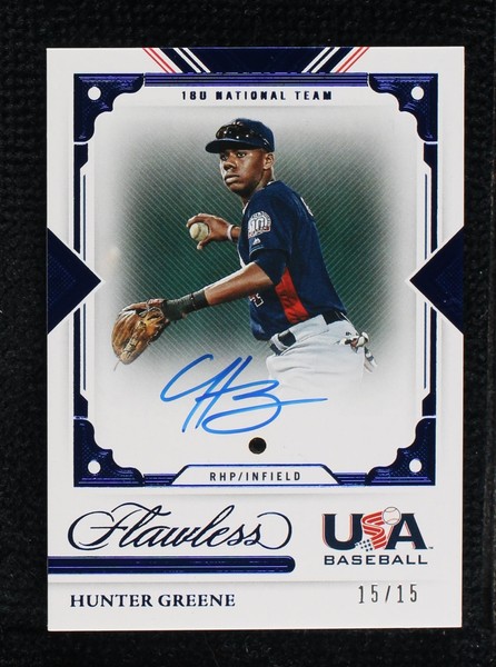 2022 Panini Flawless - USA Gems Signatures Sapphire #USA-HG Hunter ...