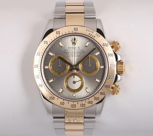 Rolex Daytona 116523 Two Tone 18k Gold & S/Steel 40mm Watch-Gray Dial ...
