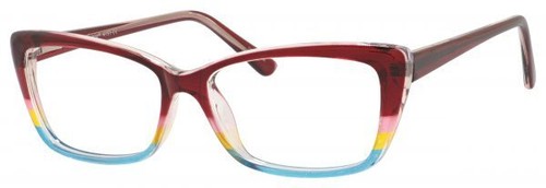 Enhance 4151 Eyeglasses Glasses Frame 56-15-145 Black Red Fade | eBay