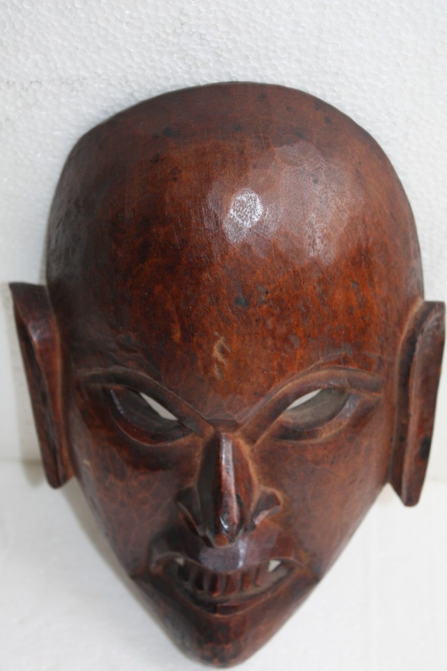 Old Vintage Hand Carved Decorative Wooden Mask Wood Art Home Decor ...