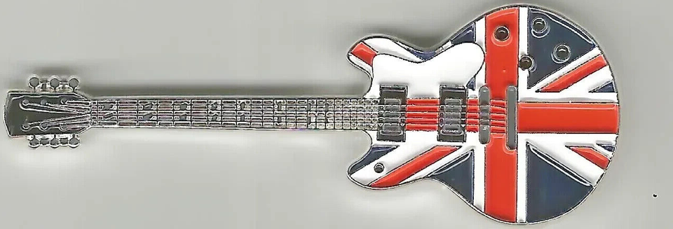 Somalia 1 DOLLAR 2012 x 1 Pcs British Flag UNC GUITAR SHAPED Red SILVER ...