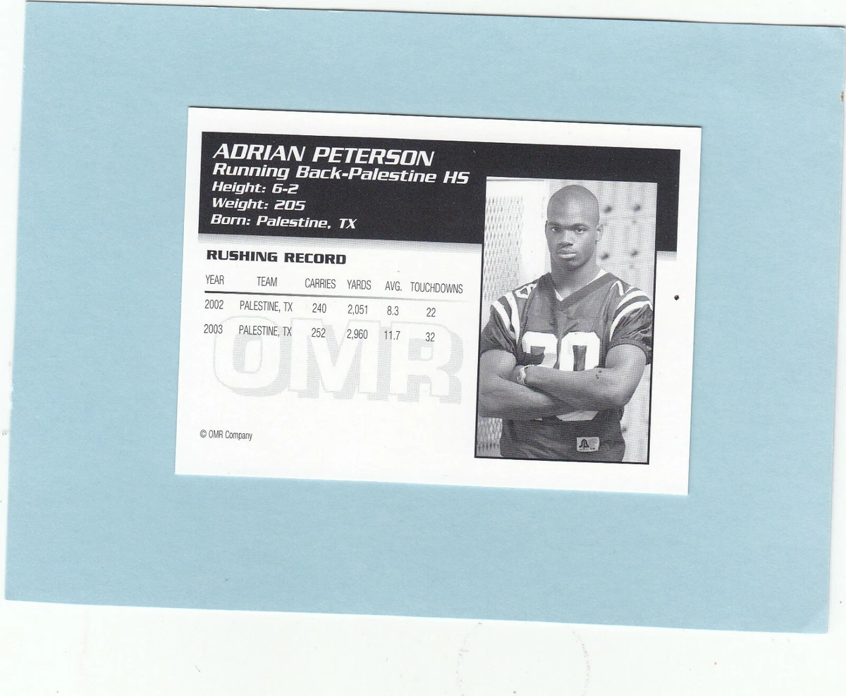 Adrian Peterson High School Weight