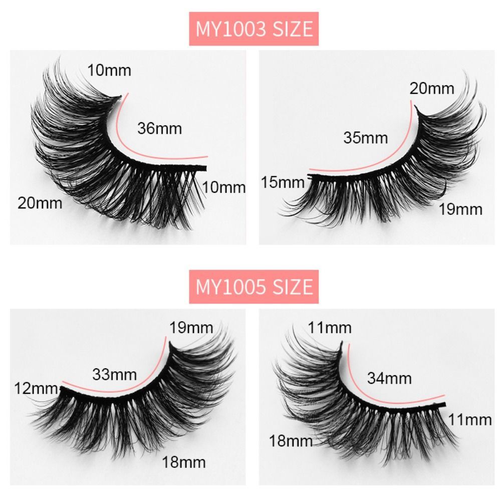 Beauty False Eyelashes Thick Long Eye Lashes Eye Extension Faux Mink ...