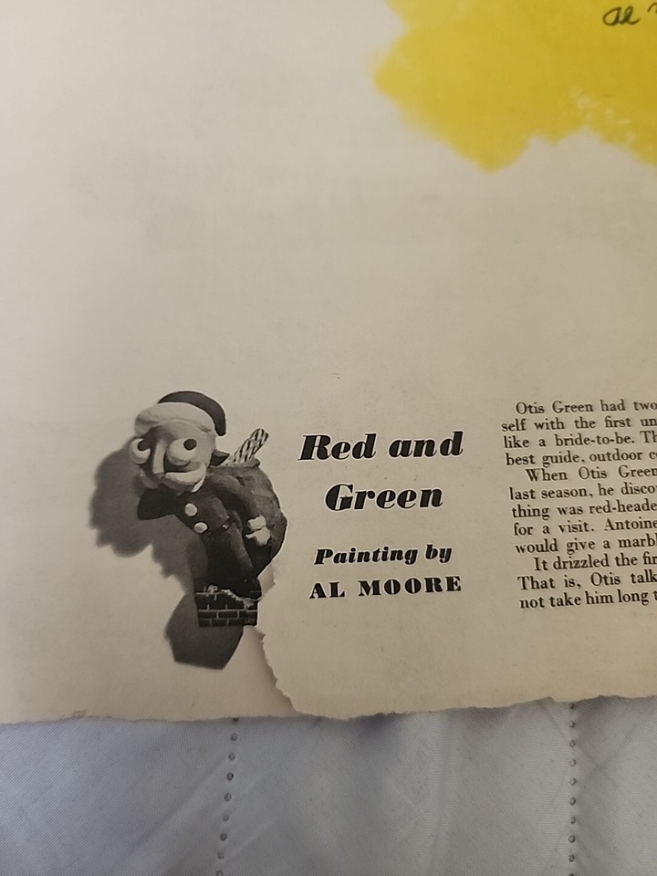 Vintage 1948 RED & GREEN The Esquire Girl Pin Up Print Illustration by ...