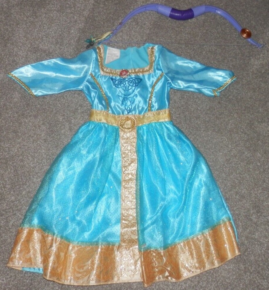 Disney Princess Merida Brave Costume Dress Size 4-6 W… - Gem