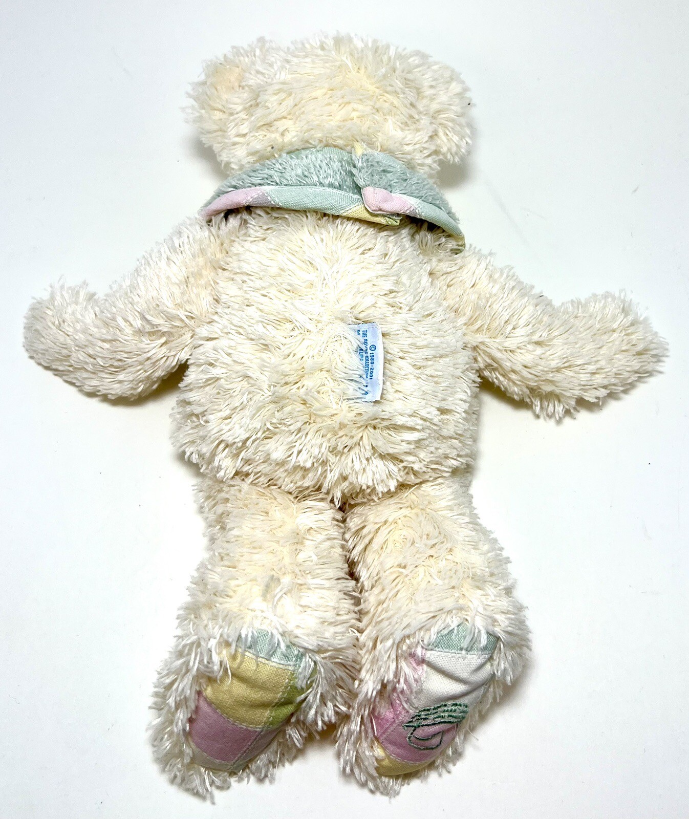 Boyd’s Bears Bean's Huggle Fluffs Buddy, Plush Bear Cream Wearing Blue ...