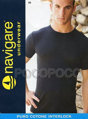 3 maglie girocollo da uomo mezza manica in cotone caldo interlock ...