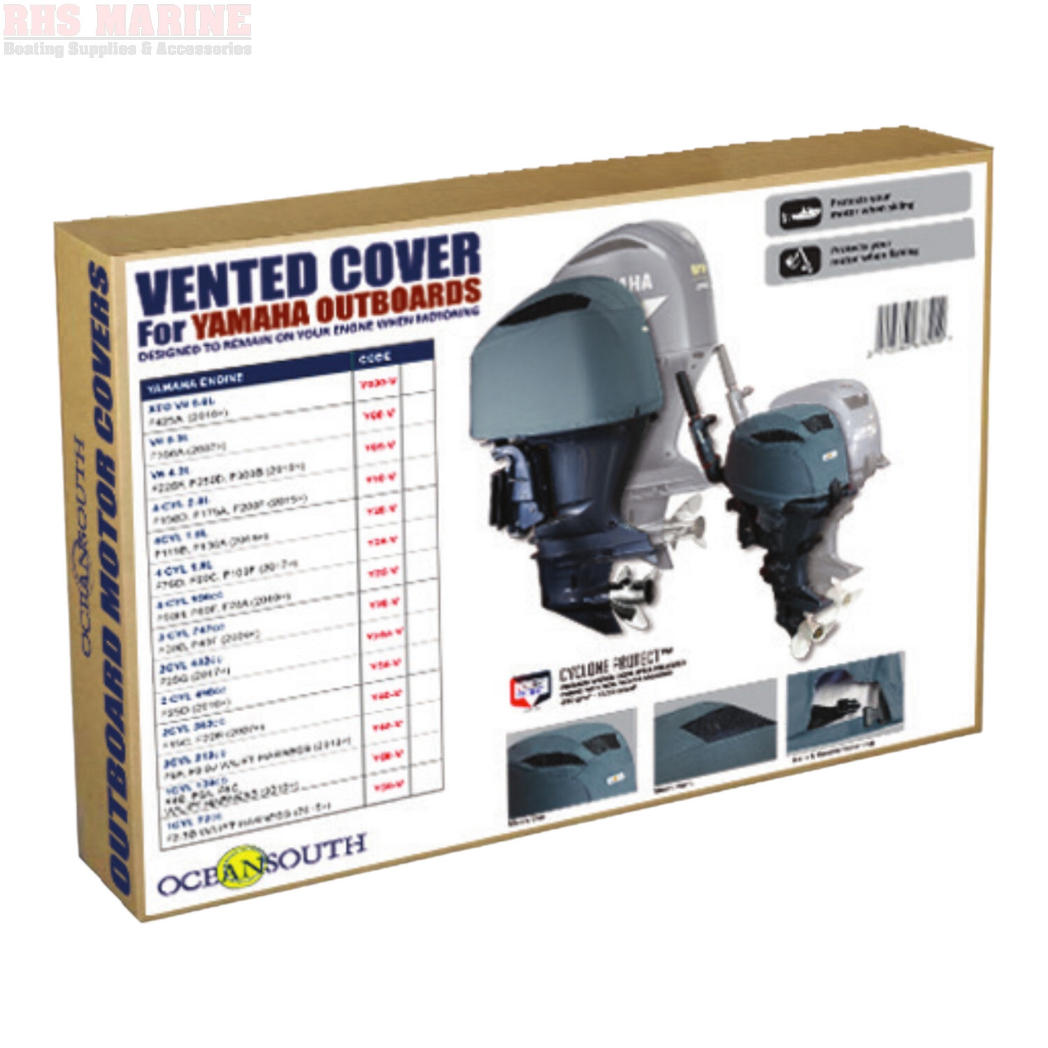 Yamaha Vented Outboard Motor Engine Cover for 2CYL 362cc F15C F20B 2007 ...