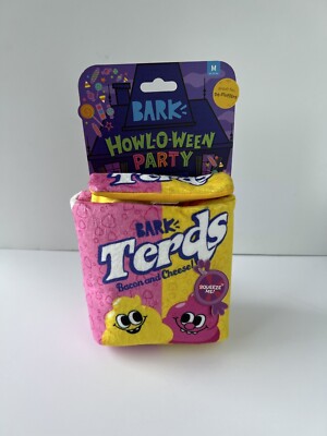 Bark Howl-O-Ween Party Terds Candy Dog Toy M Crinkle Squeak NWT Barkbox ...