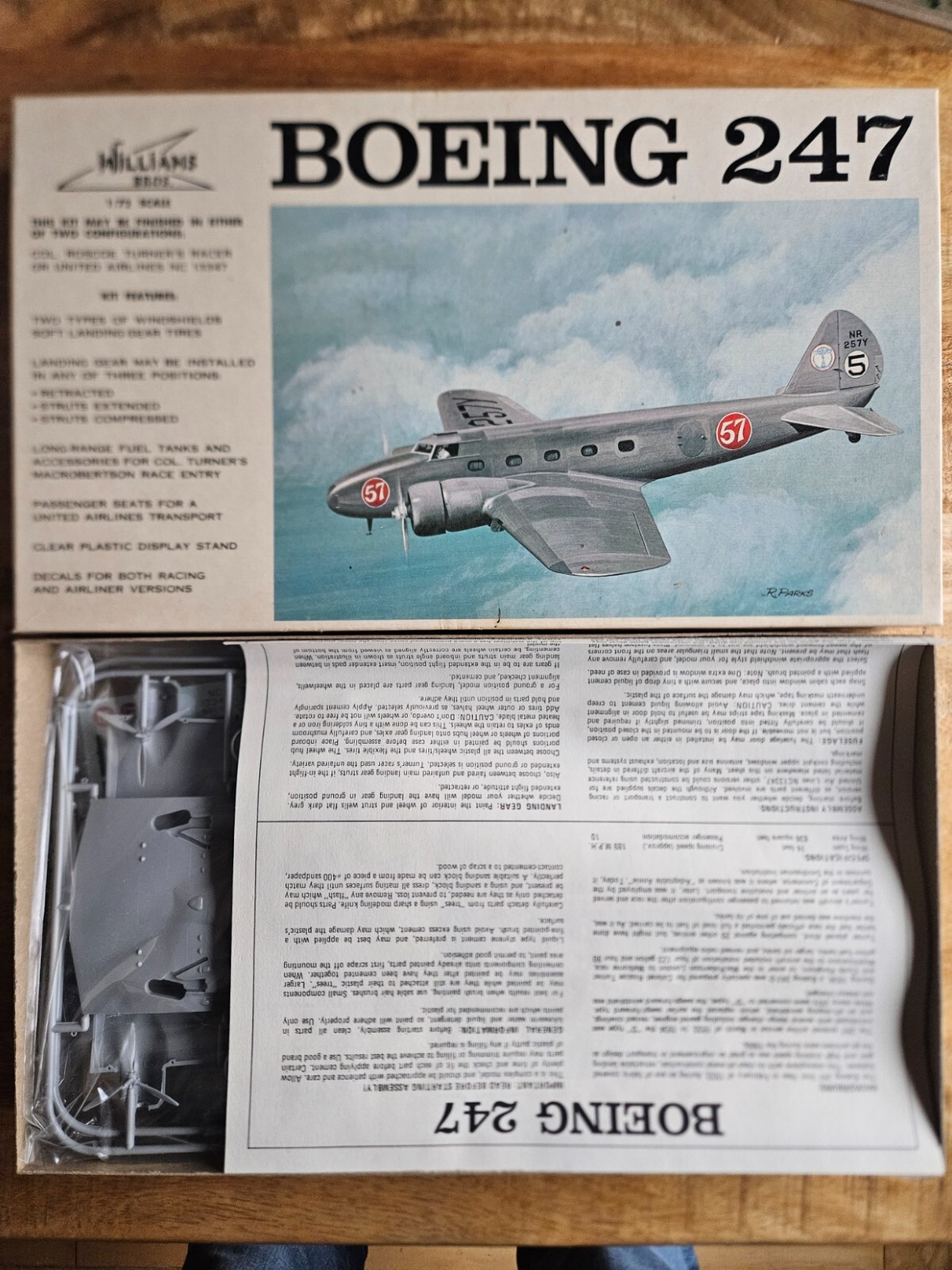 1/72 Scale Vintage 1973 Williams Brothers Boeing 247 1930s Model ...